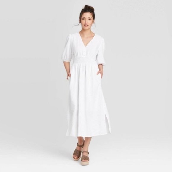 Universal Thread | Dresses | New Universal Thread White Linen Dress ...